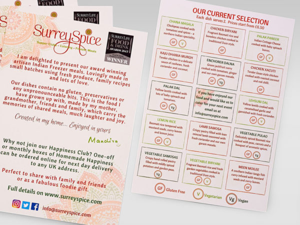 Surrey Spice Flyers - Stag Print Services Ltd